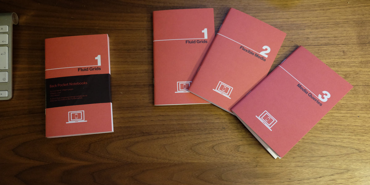 Responsive Web Design Notebook (Pack of 3) | Back Pocket Notebooks